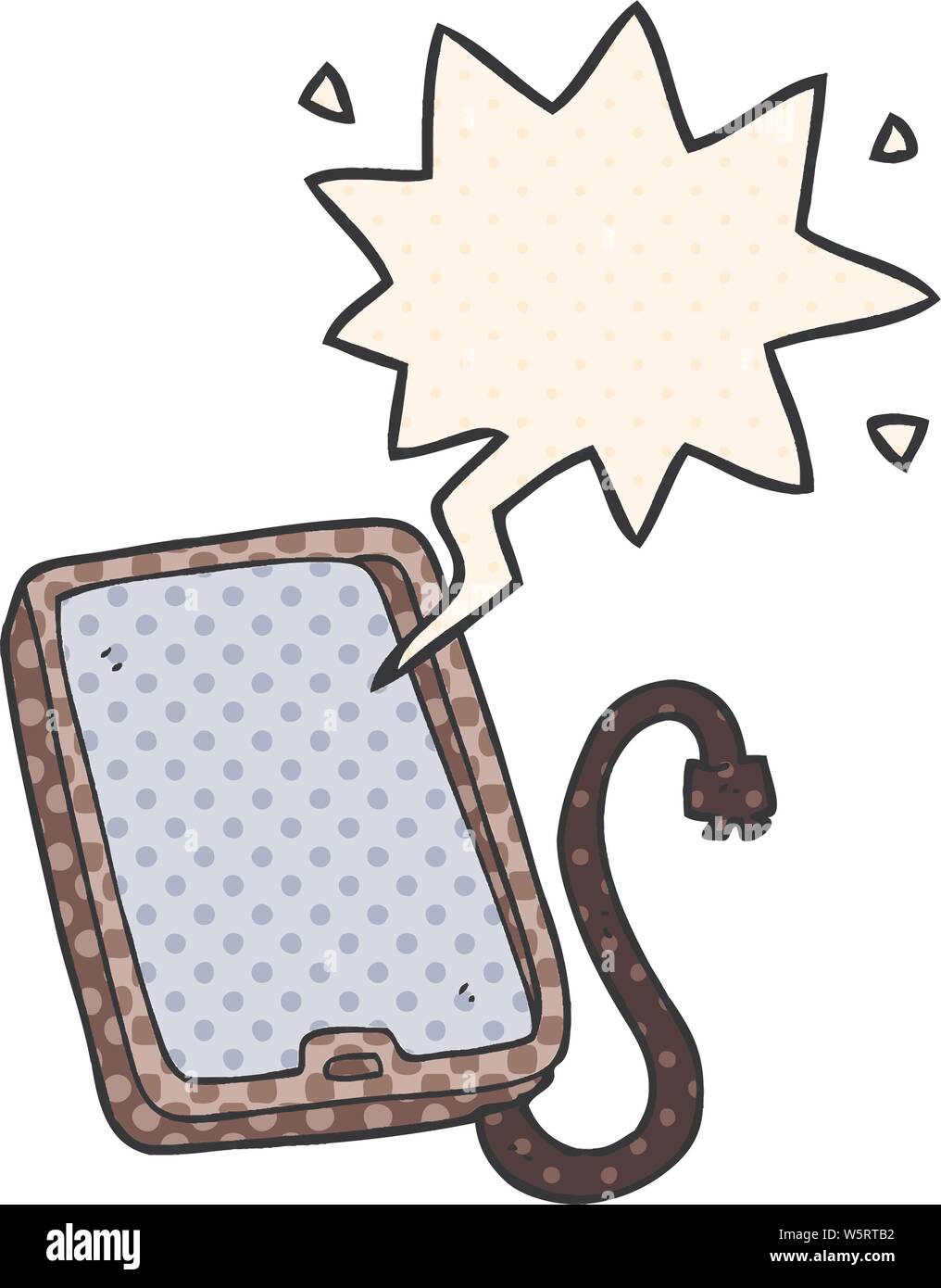 cartoon computer tablet with speech bubble in comic book style Stock ...