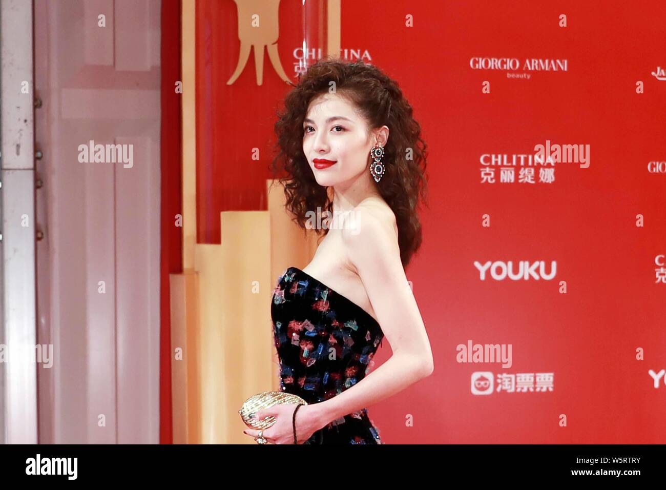 Chinese actress Zhong Chuxi arrives on the red carpet for the opening ...
