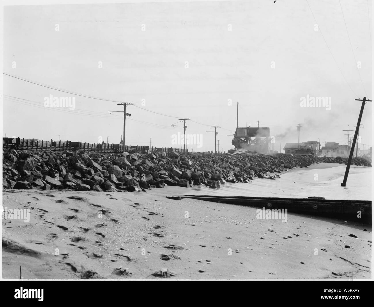Naval Ammunition and Net Depot, Seal Beach, California. Jetties and ...
