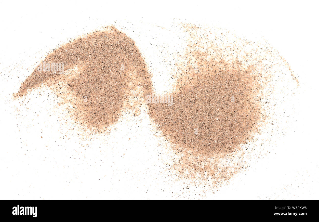 Sand isolated on white background Stock Photo - Alamy