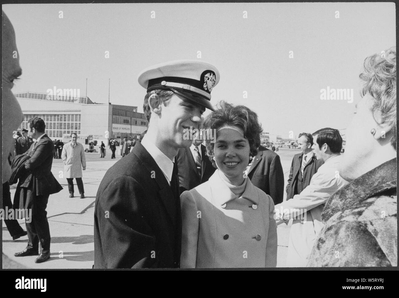 Newport Naval Base; Scope and content: Pictured: David and Julie ...