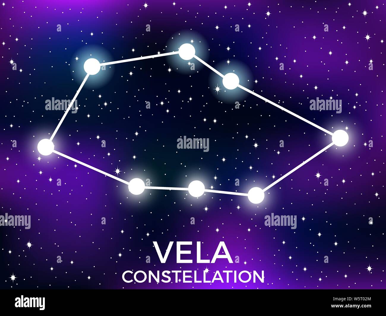 Vela Constellation Myth Vela Constellation, Vector Illustration With