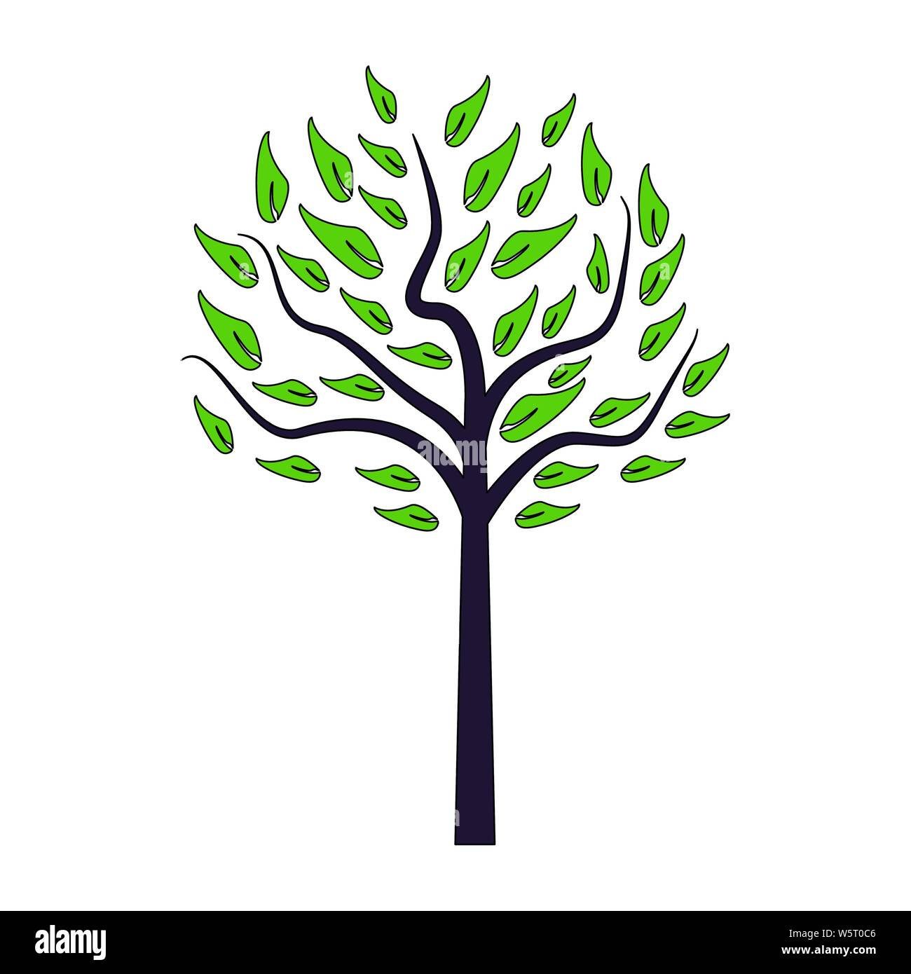 tree nature outdoor scene cartoon Stock Vector Image & Art - Alamy