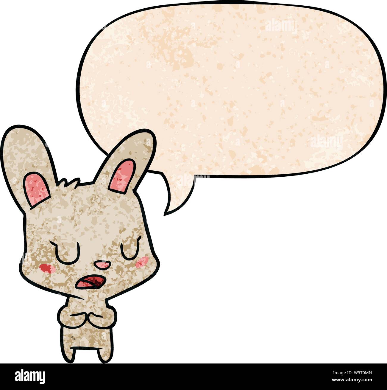 Cartoon illustration rabbit talking hi-res stock photography and images ...