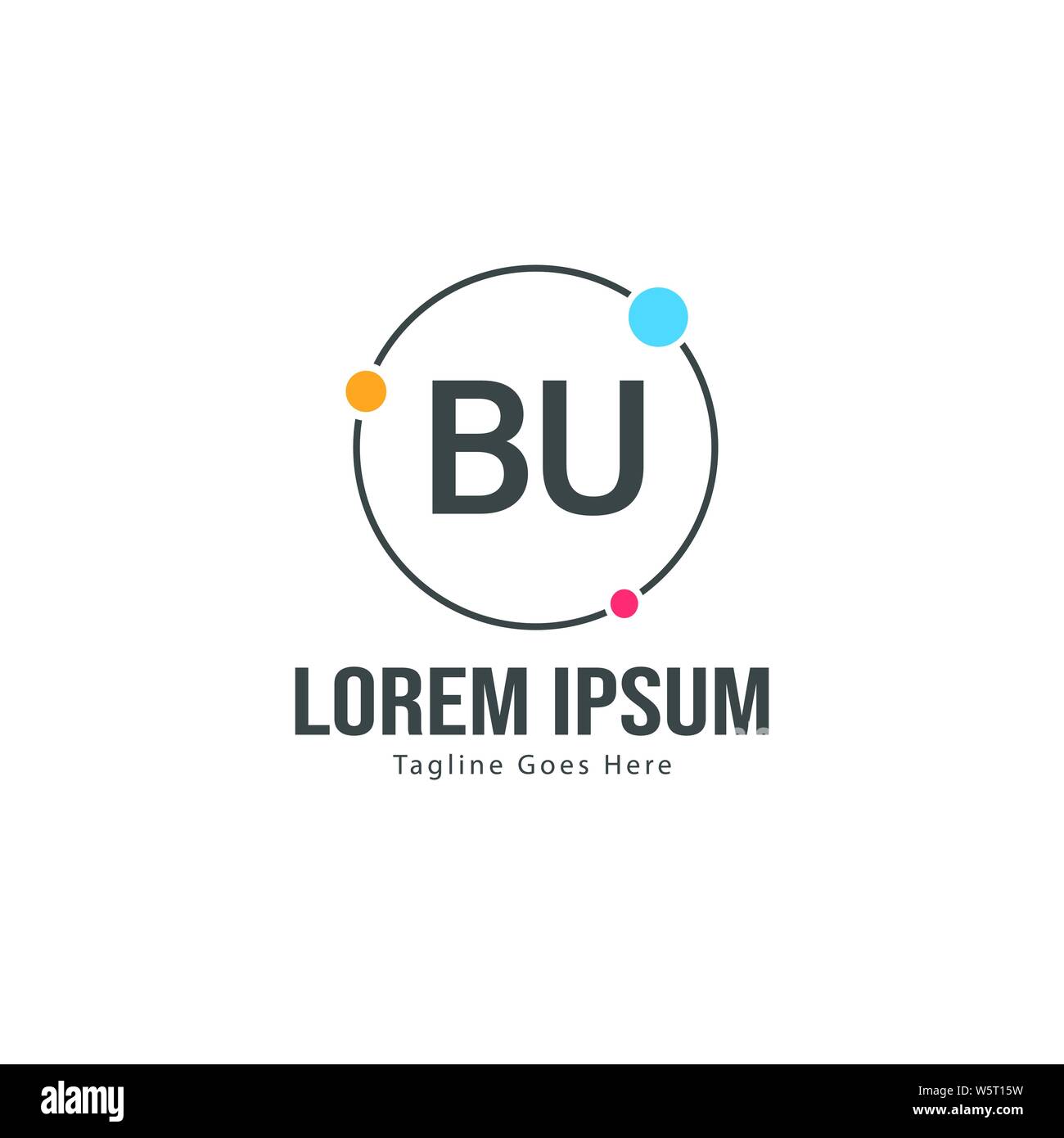 BU Letter Logo Design. Creative Modern BU Letters Icon Illustration ...