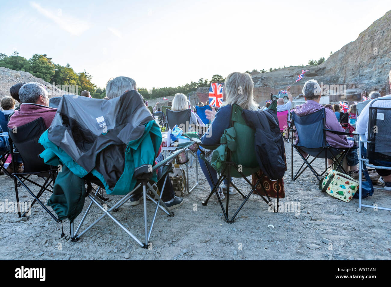 Lydbrook Brass Band play a "Proms in the Quarry" at Barnhill Quarry ...