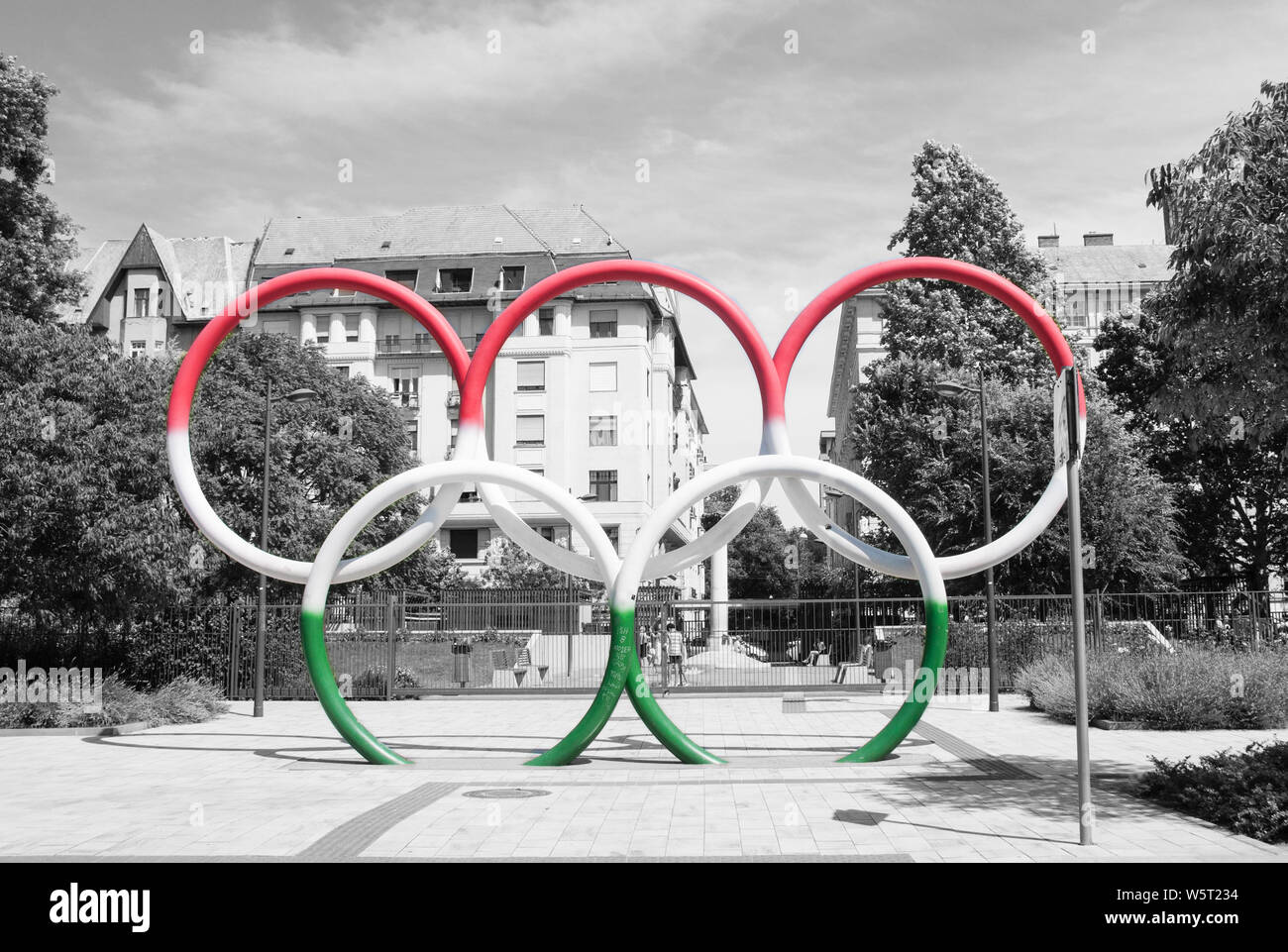 Around Budapest - Olympic Rings Stock Photo - Alamy