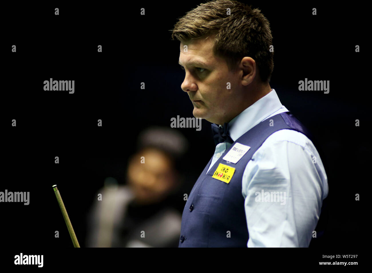 Ryan Day of Wales considers a shot to India in the Group D match during ...