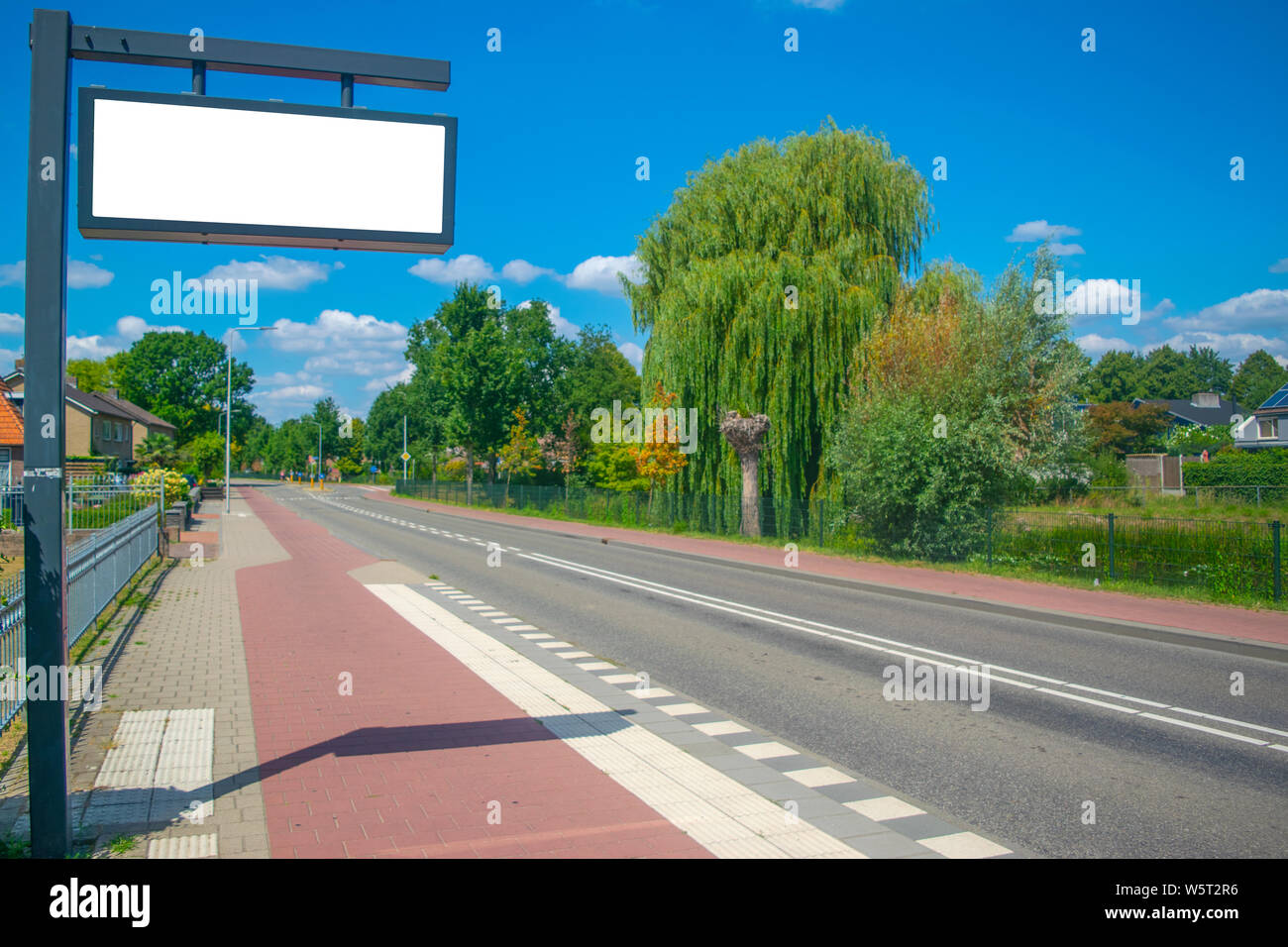 small white blank horizontal sign billboard, advertisment sign, board ...