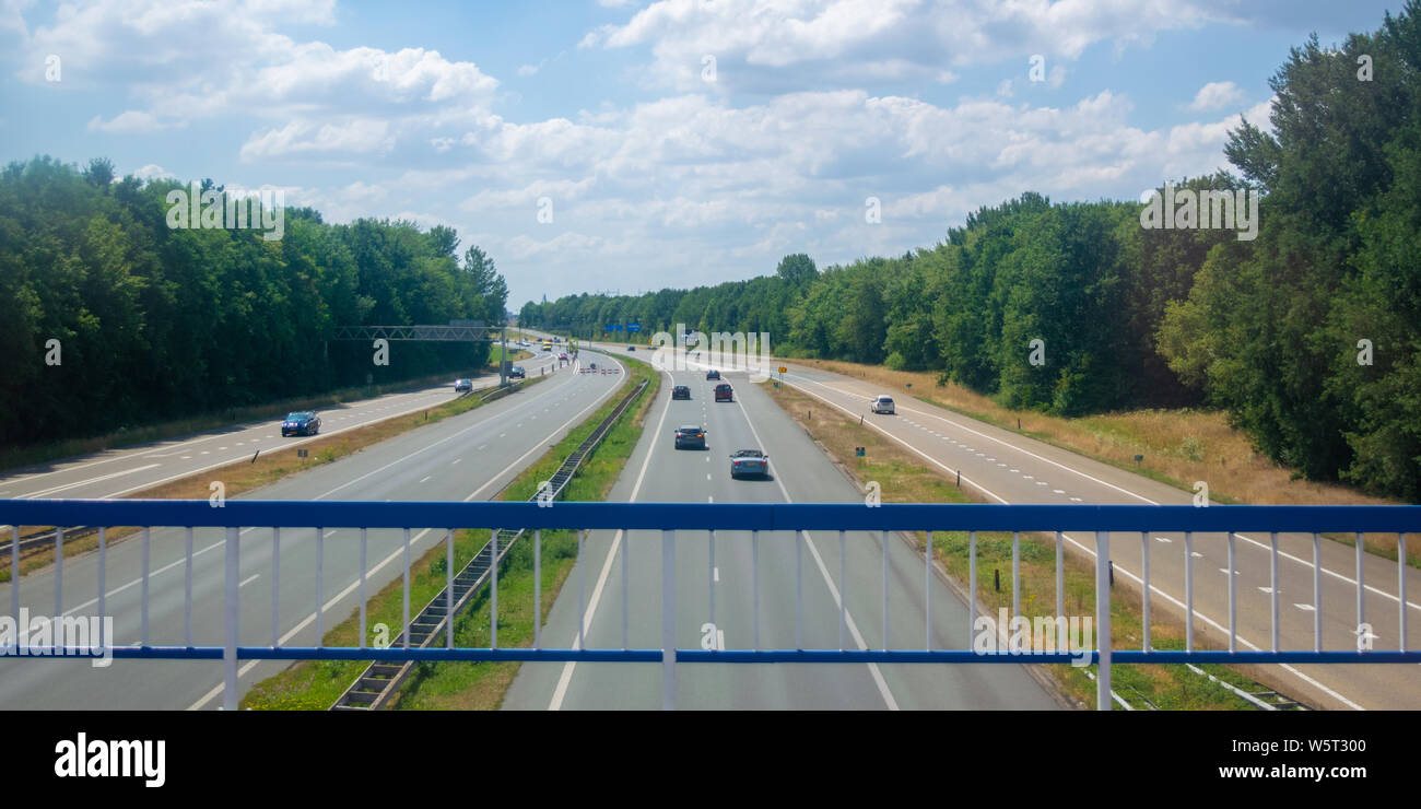 Nijmegen Ressen, Gelderland July 29 2019, A Dutch Highway in the summer ...
