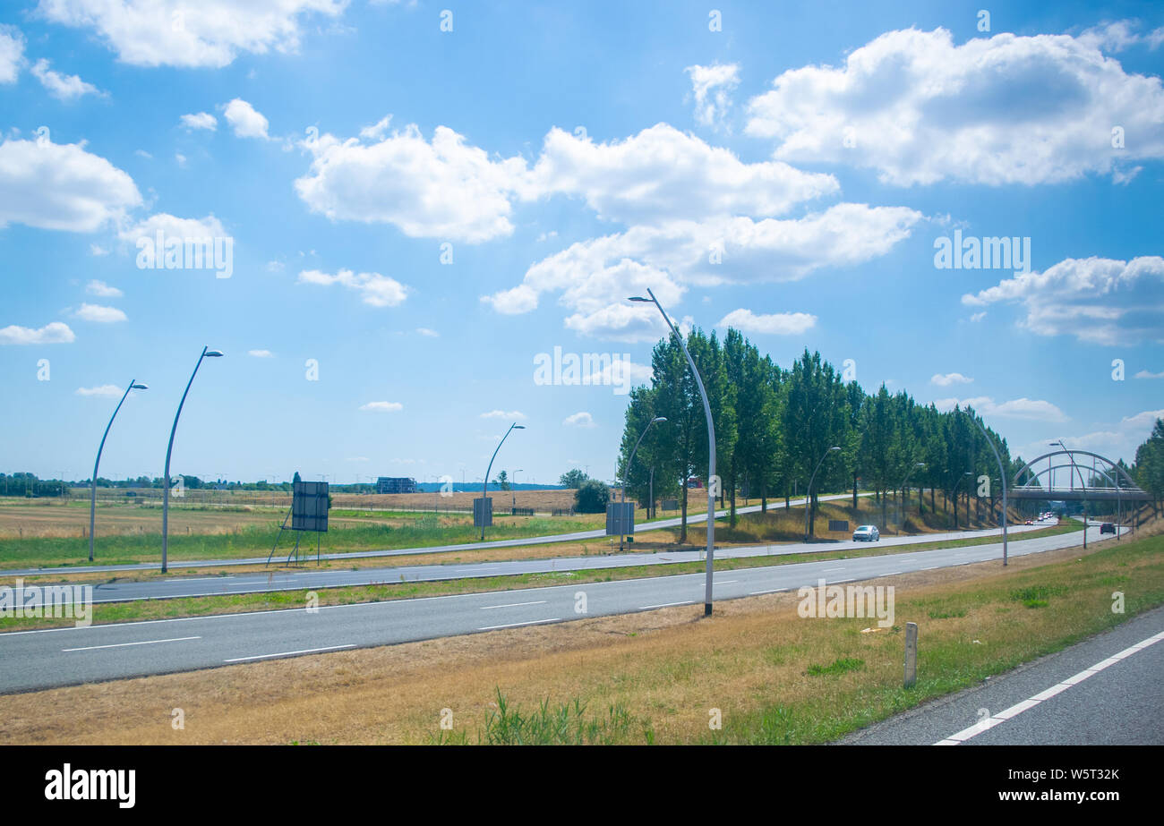 Nijmegen Ressen, Gelderland July 29 2019, A Dutch Highway in the summer ...