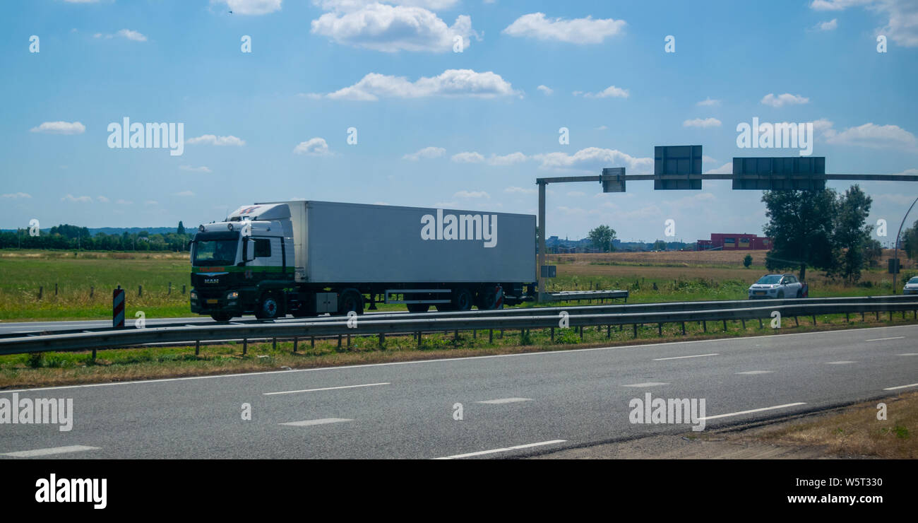 Nijmegen Ressen, Gelderland July 29 2019, A Dutch Highway in the summer ...