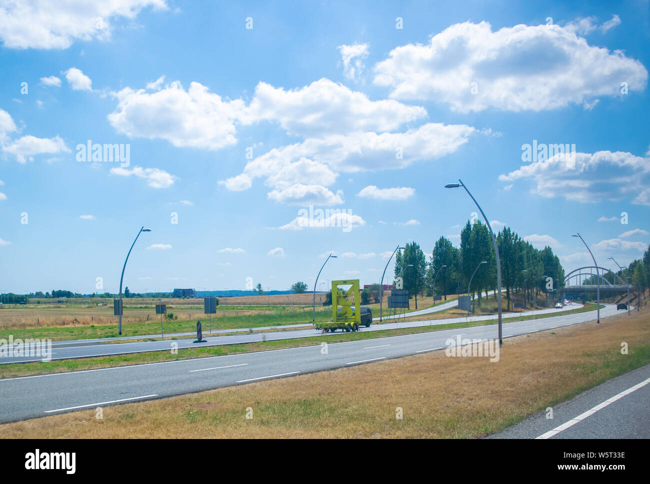 Nijmegen Ressen, Gelderland July 29 2019, A Dutch Highway in the summer ...