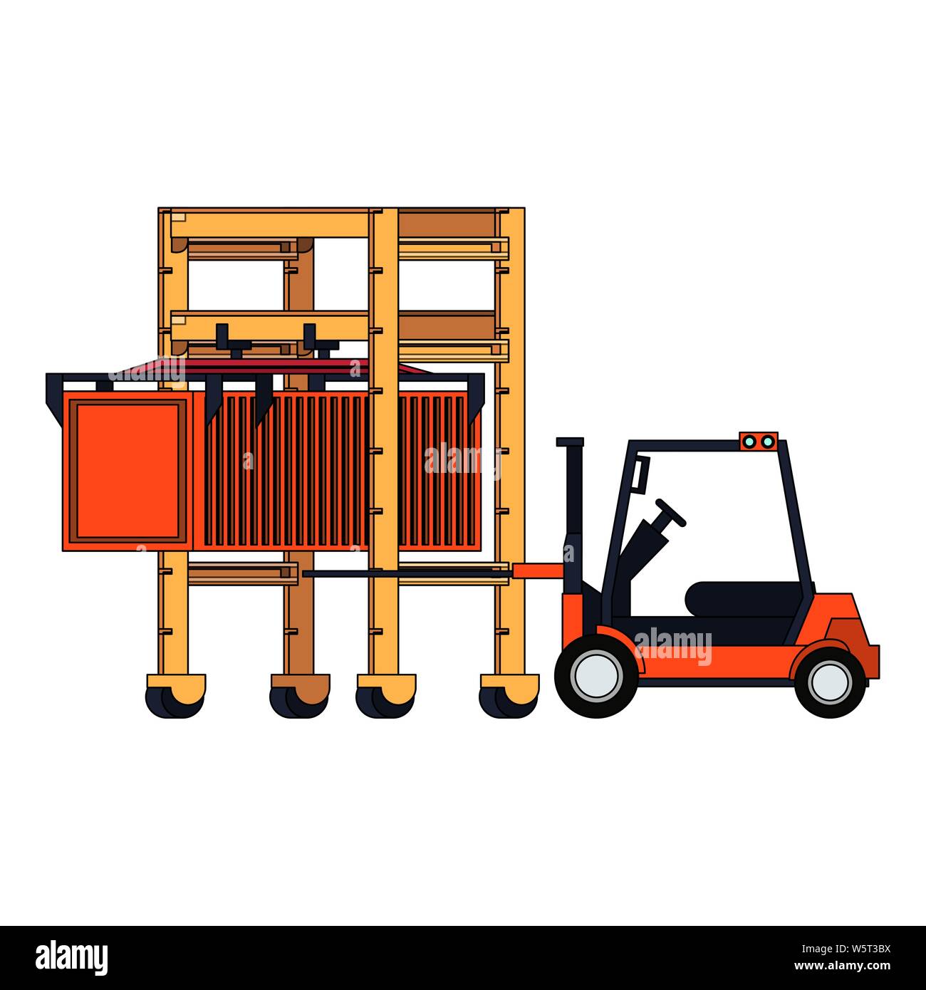 shipping logistic delivery cargo cartoon Stock Vector Image & Art - Alamy