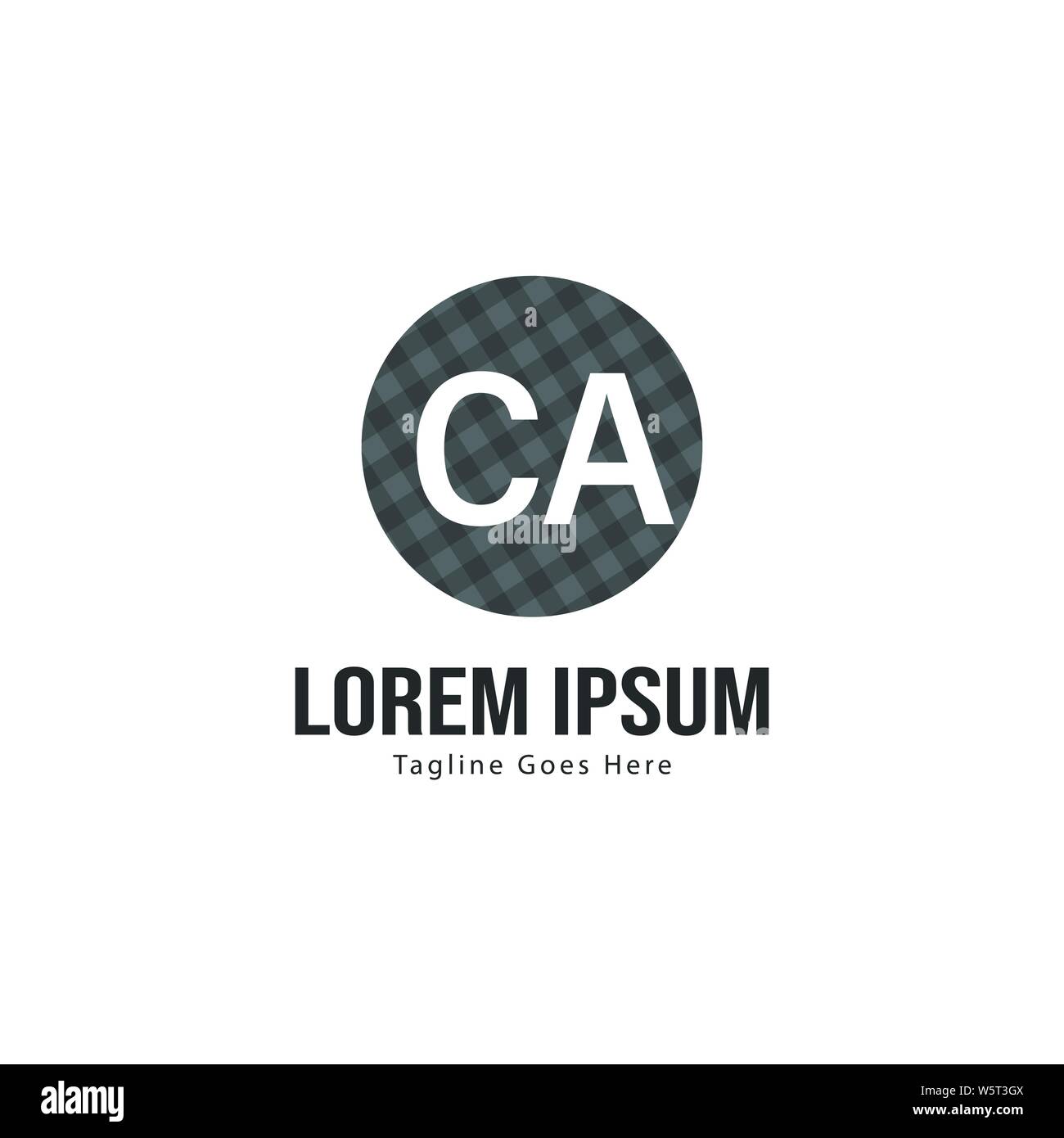 Initial CA logo template with modern frame. Minimalist CA letter logo ...