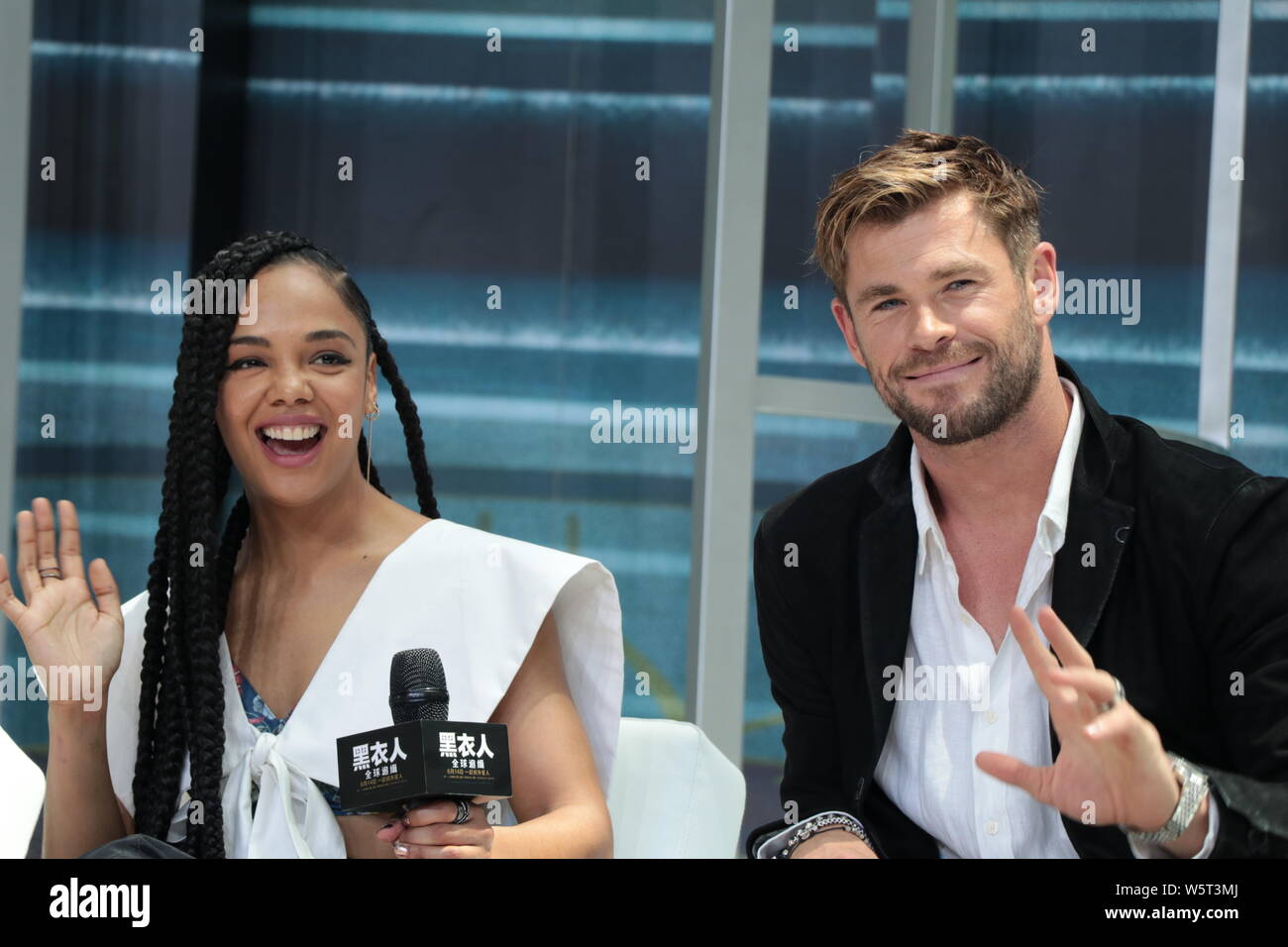 American actress and singer Tessa Thompson, left, and Australian actor ...