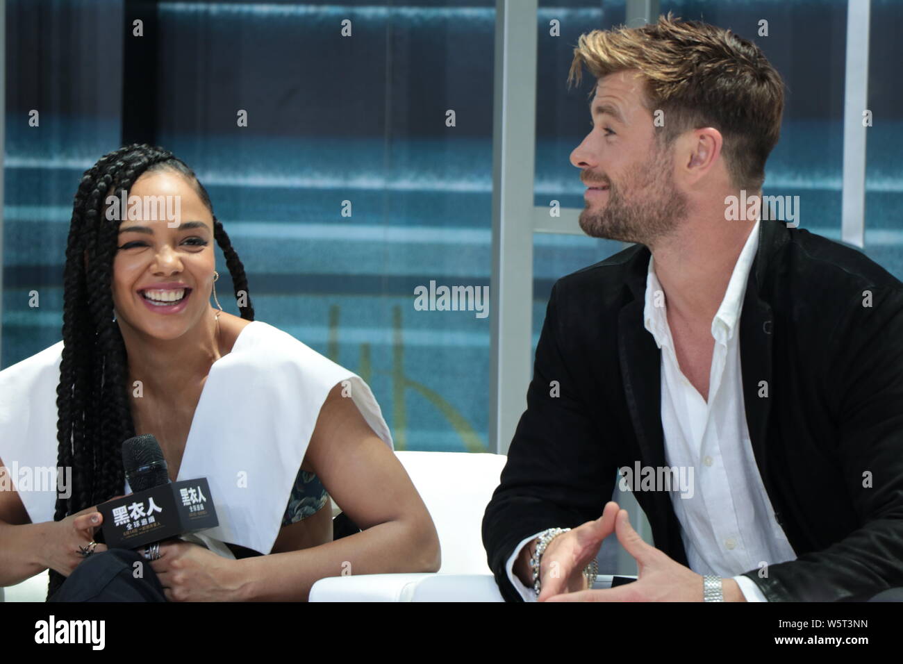 American actress and singer Tessa Thompson, left, and Australian actor ...