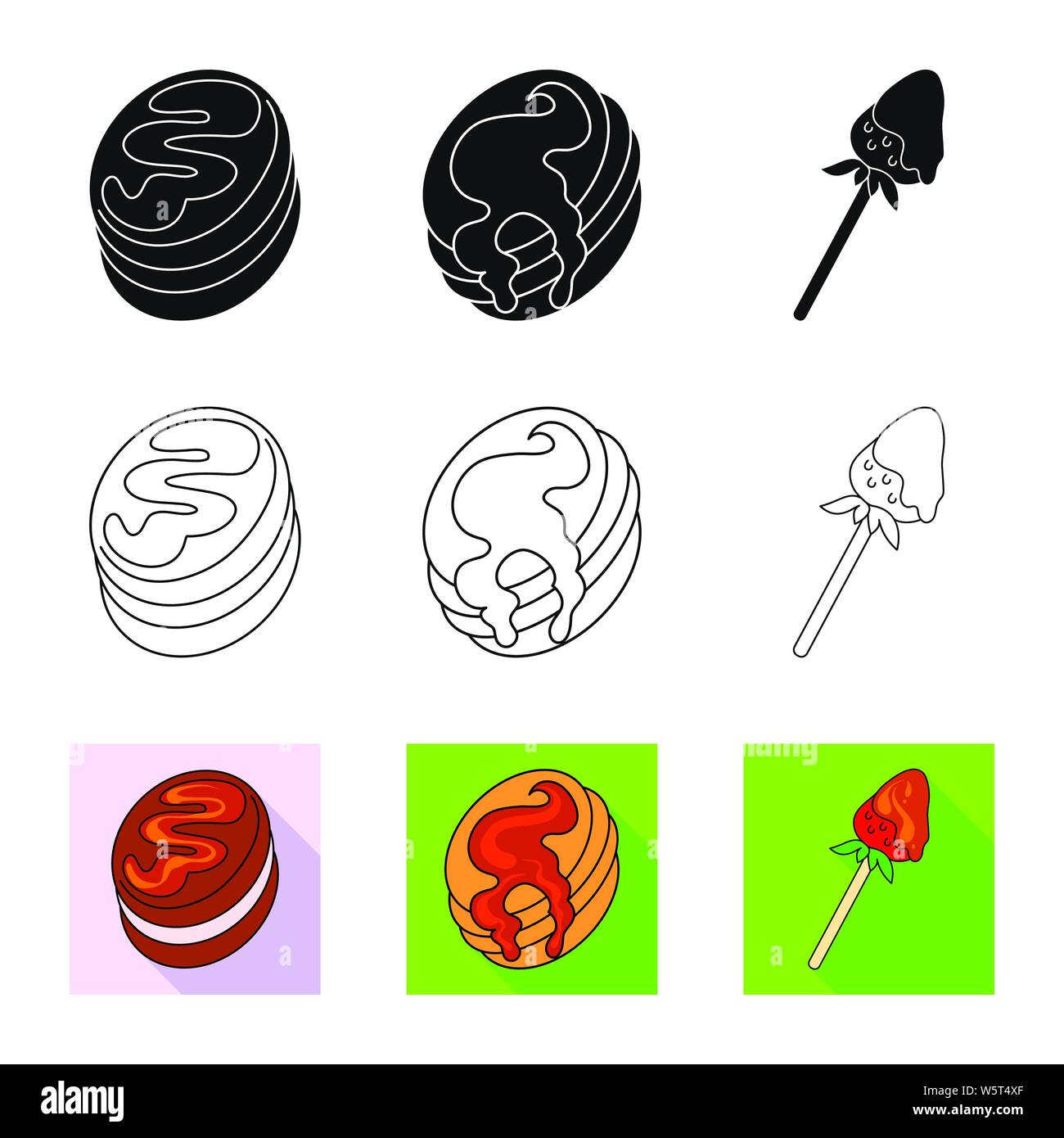 Vector design of confectionery and culinary logo. Collection of ...