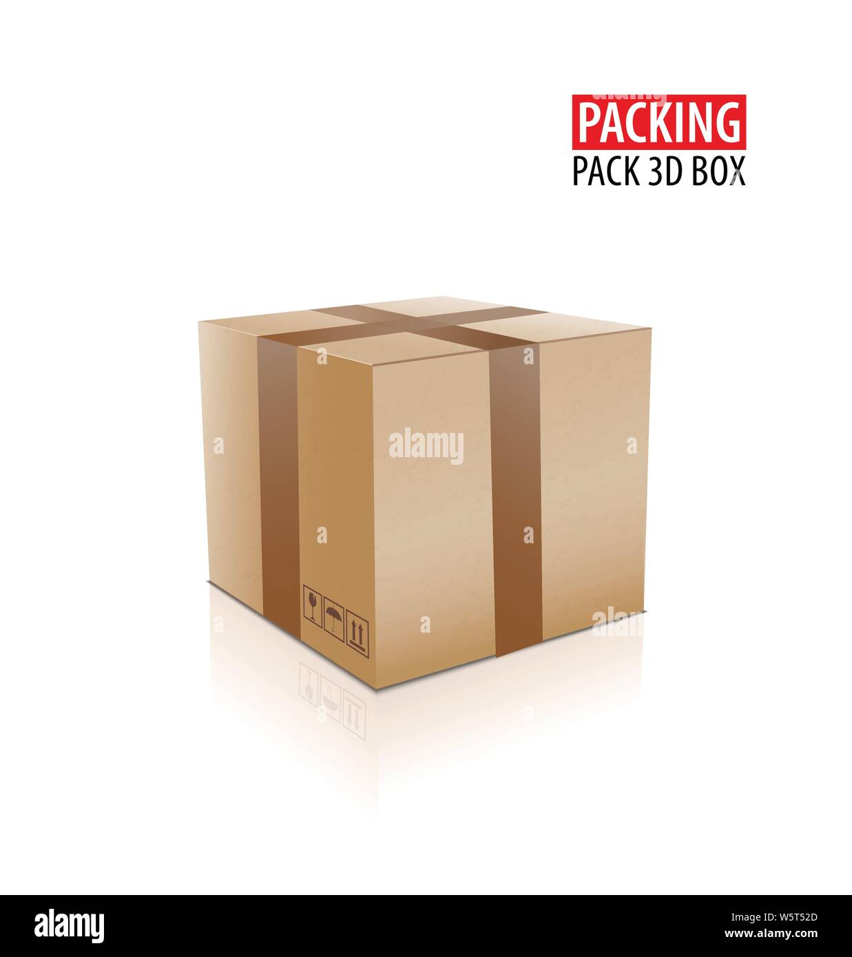 Fragile cardboard box clipart Stock Vector Images - Alamy