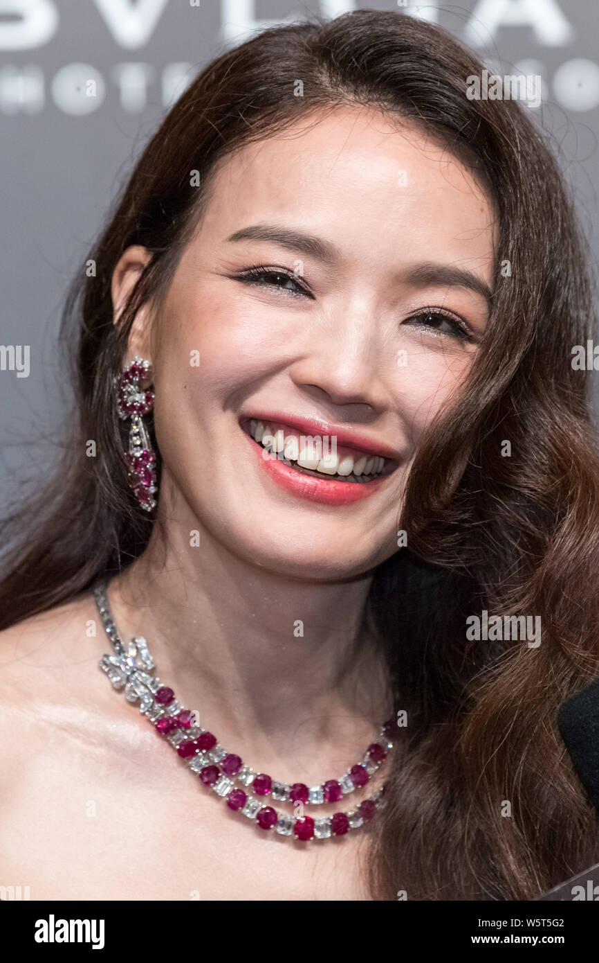 Taiwanese model and actress Shu Qi attends the opening ceremony for ...