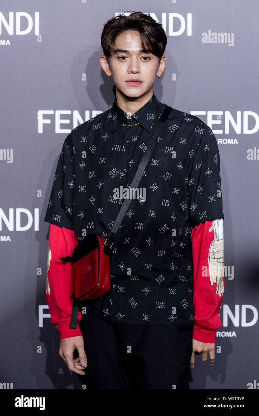 Hong Kong entertainer and rapper Lucas Wong of South Korean boy group ...