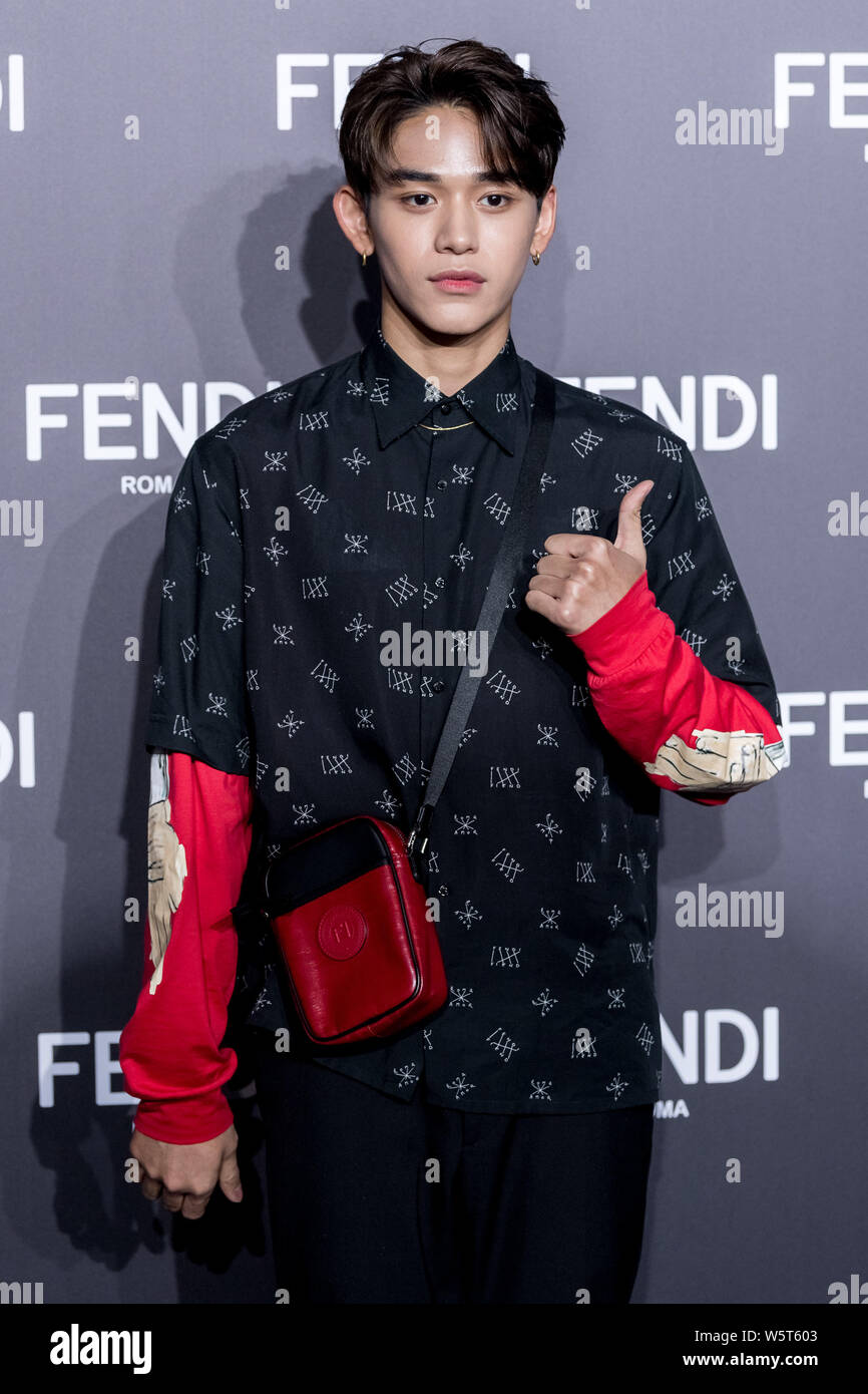 Hong Kong entertainer and rapper Lucas Wong of South Korean boy group ...