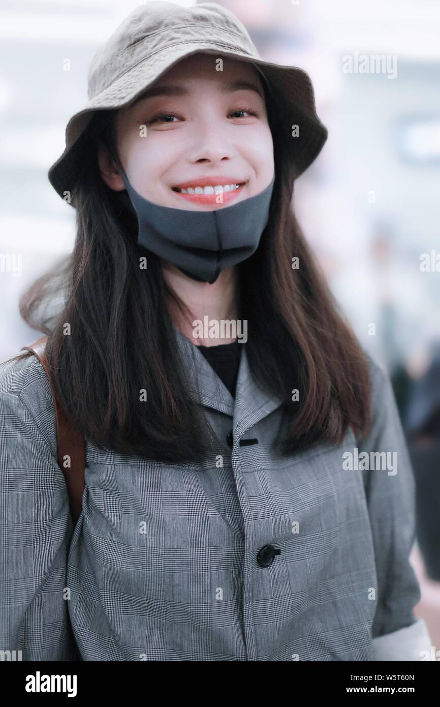 Chinese actress Ni Ni arrives at the Shanghai Hongqiao International ...