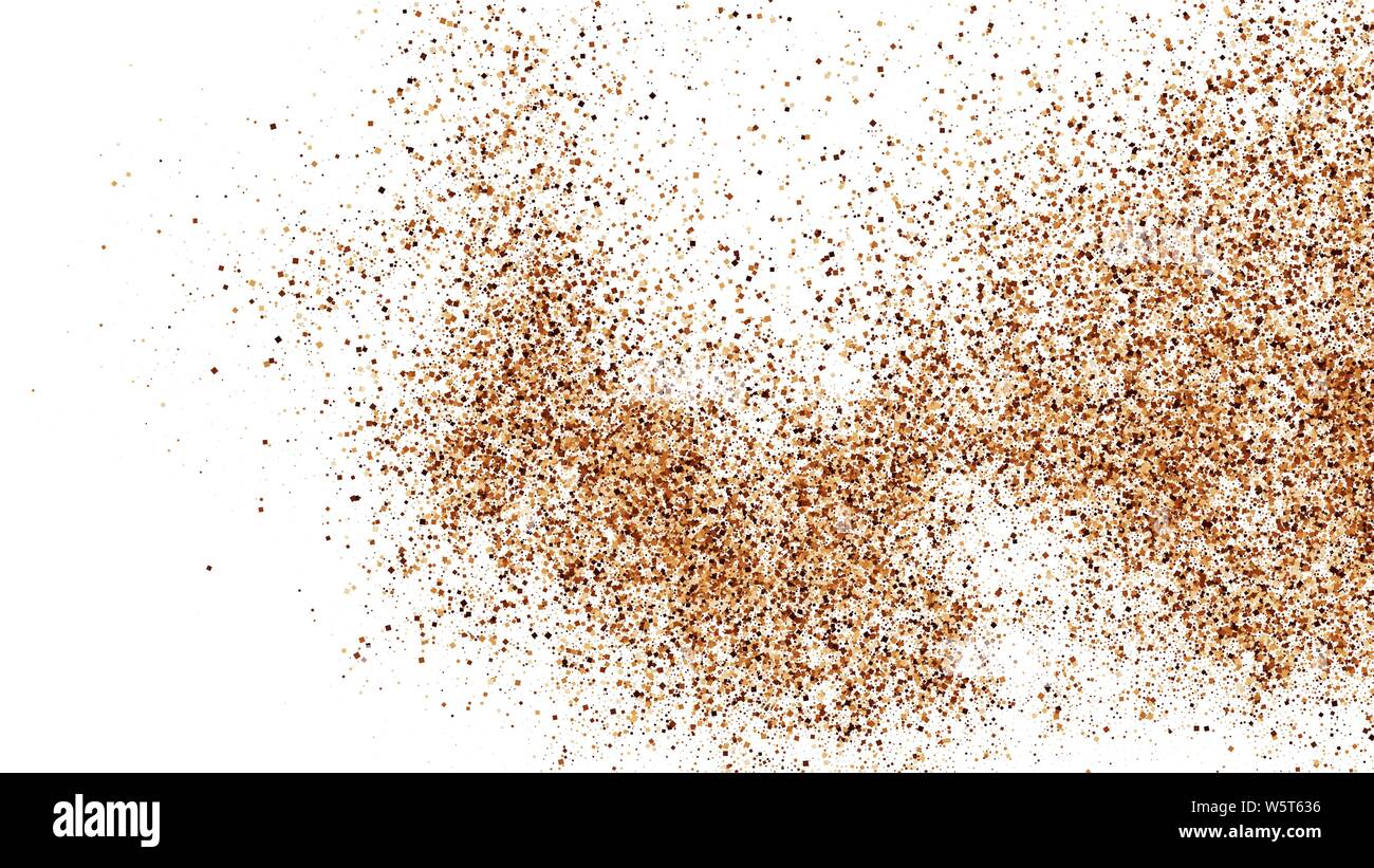 Coffee Color Texture Isolated on White Background. Brown Particles ...
