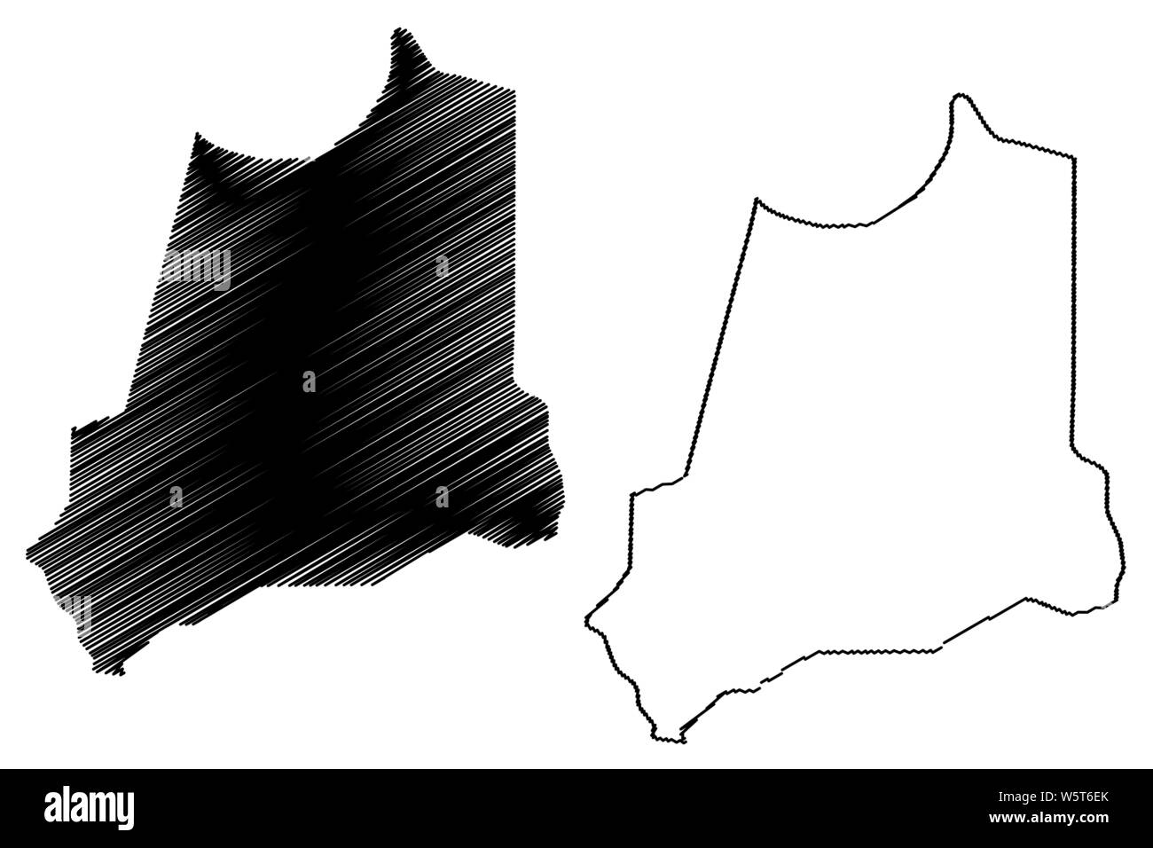 Batha Region (Regions of Chad, Republic of Chad) map vector ...