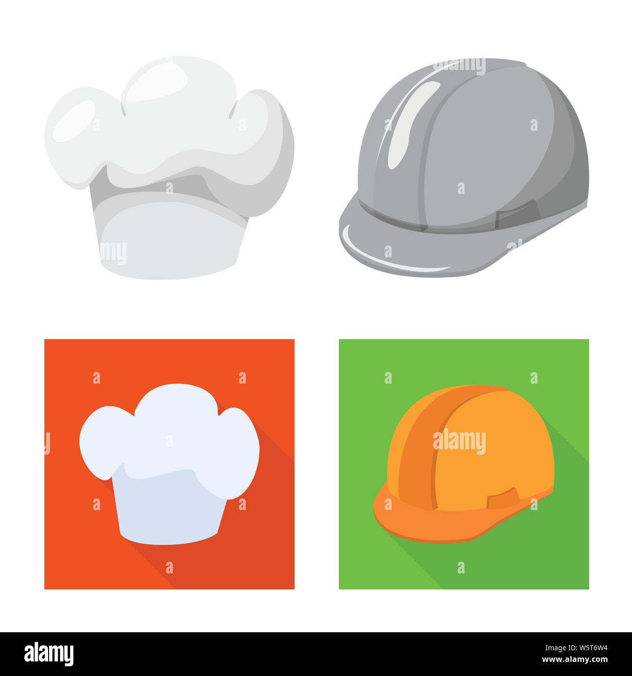 Vector illustration of clothing and cap icon. Set of clothing and beret ...
