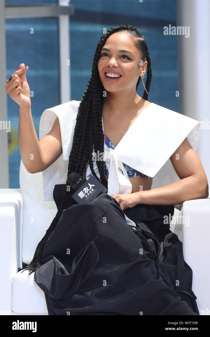 American actress and singer Tessa Thompson attends the premiere event ...