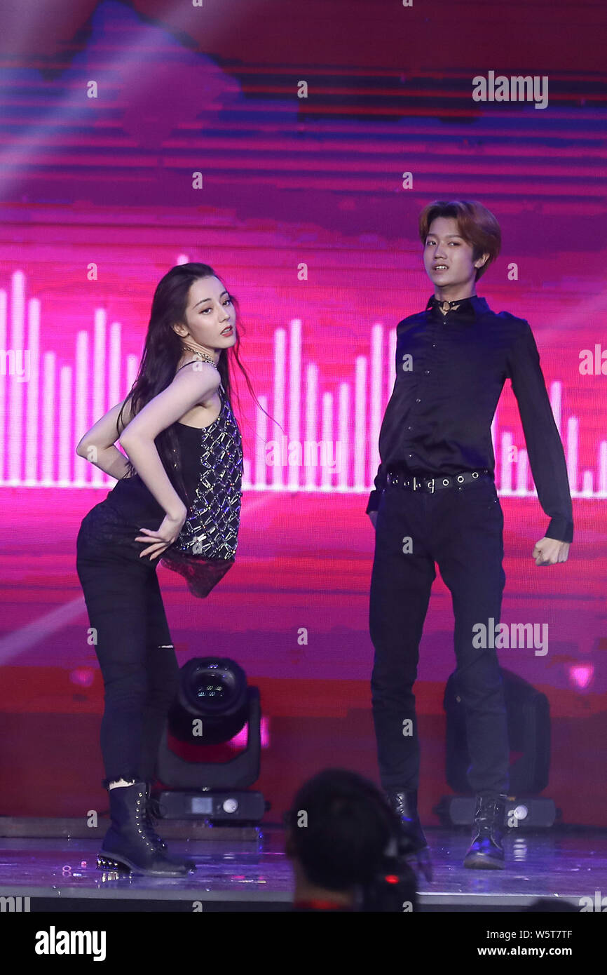 Chinese Uigur actress Dilraba Dilmurat performs during her birthday ...