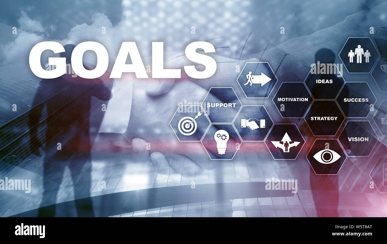 Target Goals Expectations Achievement Graphic Concept. Business ...