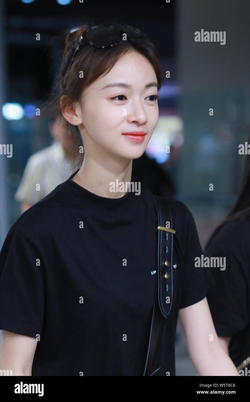 Chinese actress Wu Jinyan arrives at an airport in Shanghai, China, 12 ...