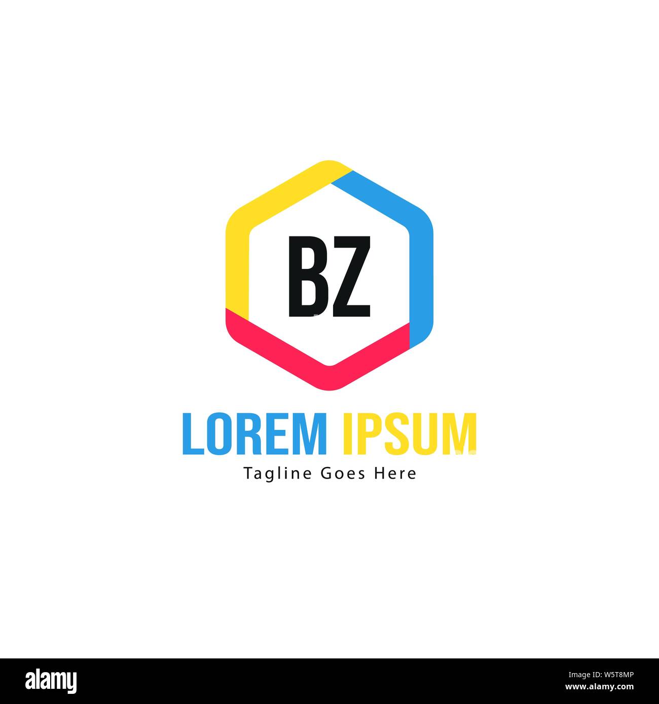 BZ Letter Logo Design. Creative Modern BZ Letters Icon Illustration ...