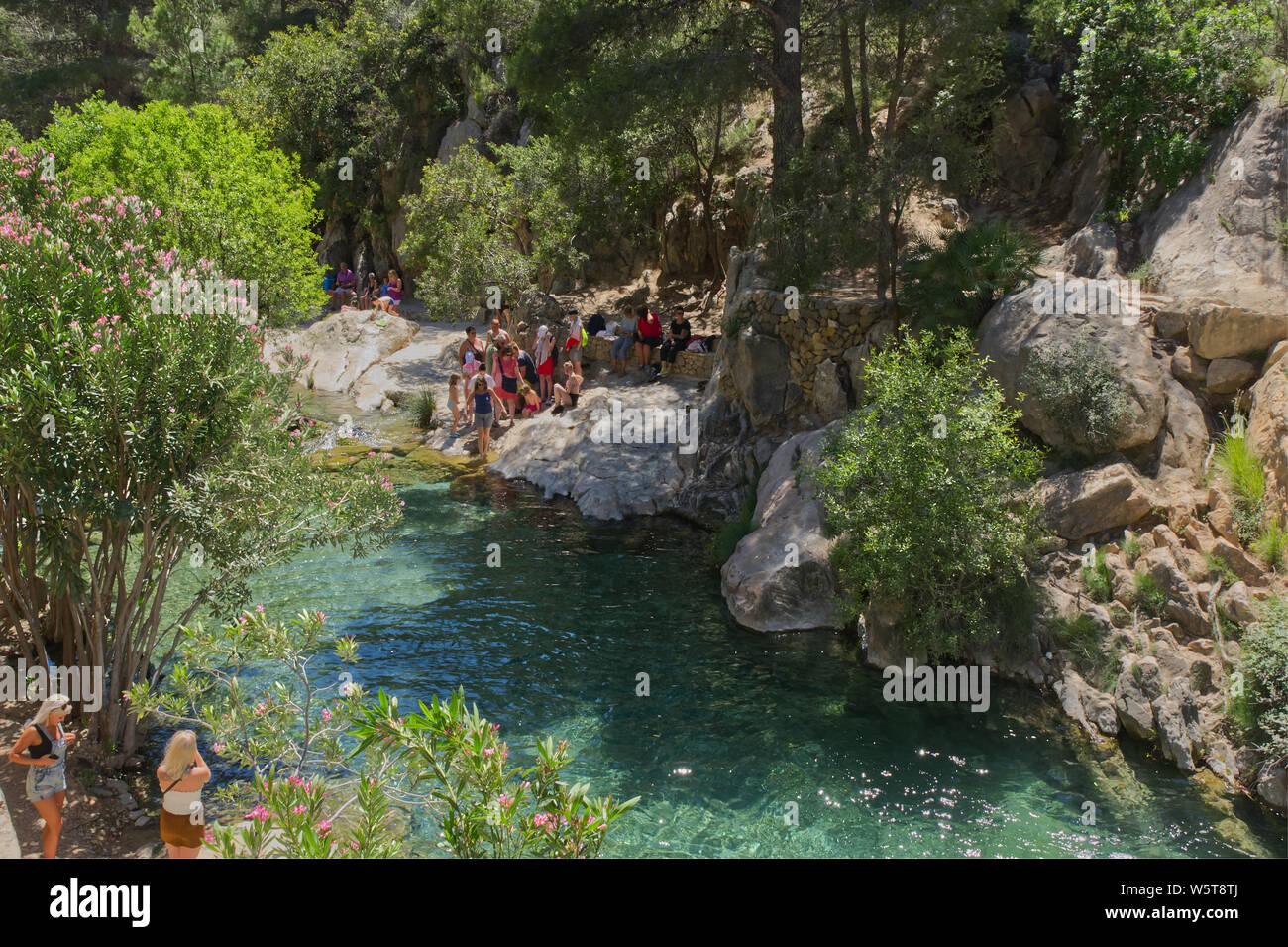 Les Fonts d'Algar (The Waterfalls of Algar), near Benidorm, Costa ...