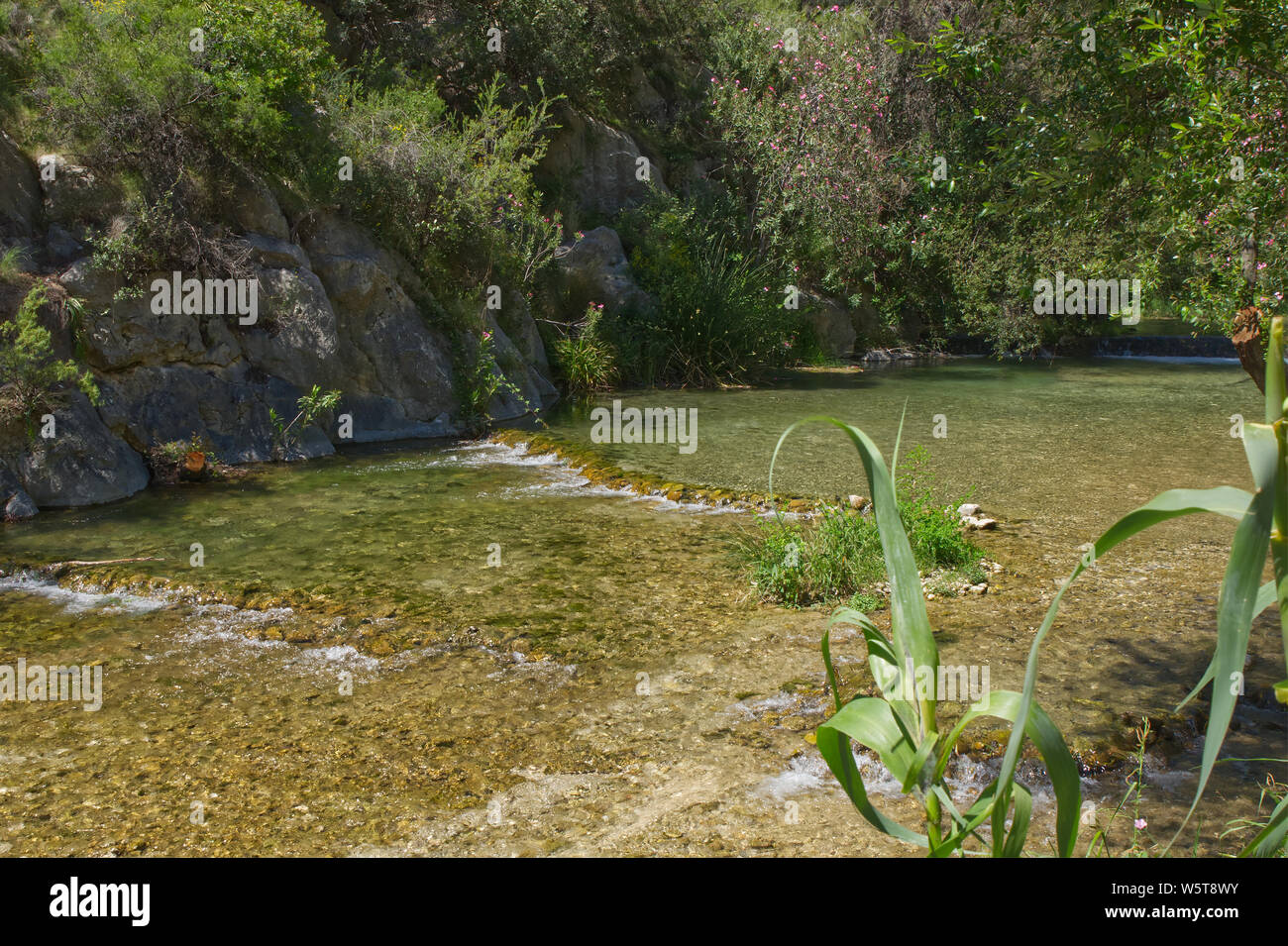 Les Fonts d'Algar (The Waterfalls of Algar), near Benidorm, Costa ...