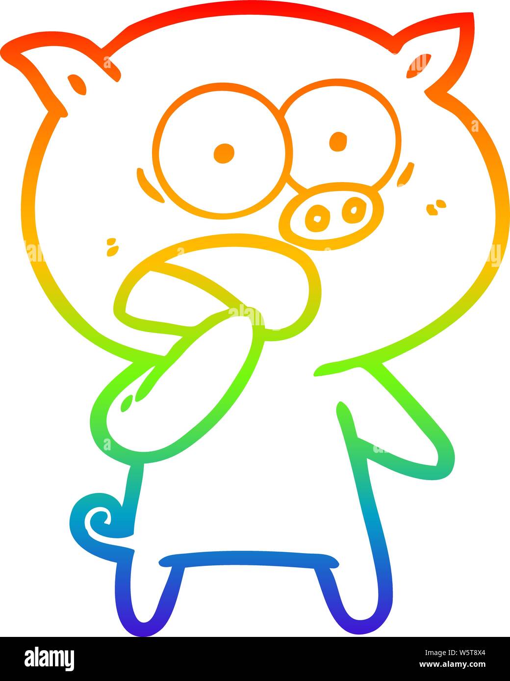 Shocked pig cartoon hi-res stock photography and images - Alamy