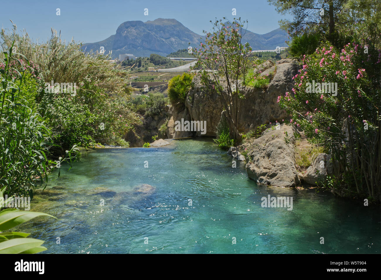 Les Fonts d'Algar (The Waterfalls of Algar), near Benidorm, Costa ...