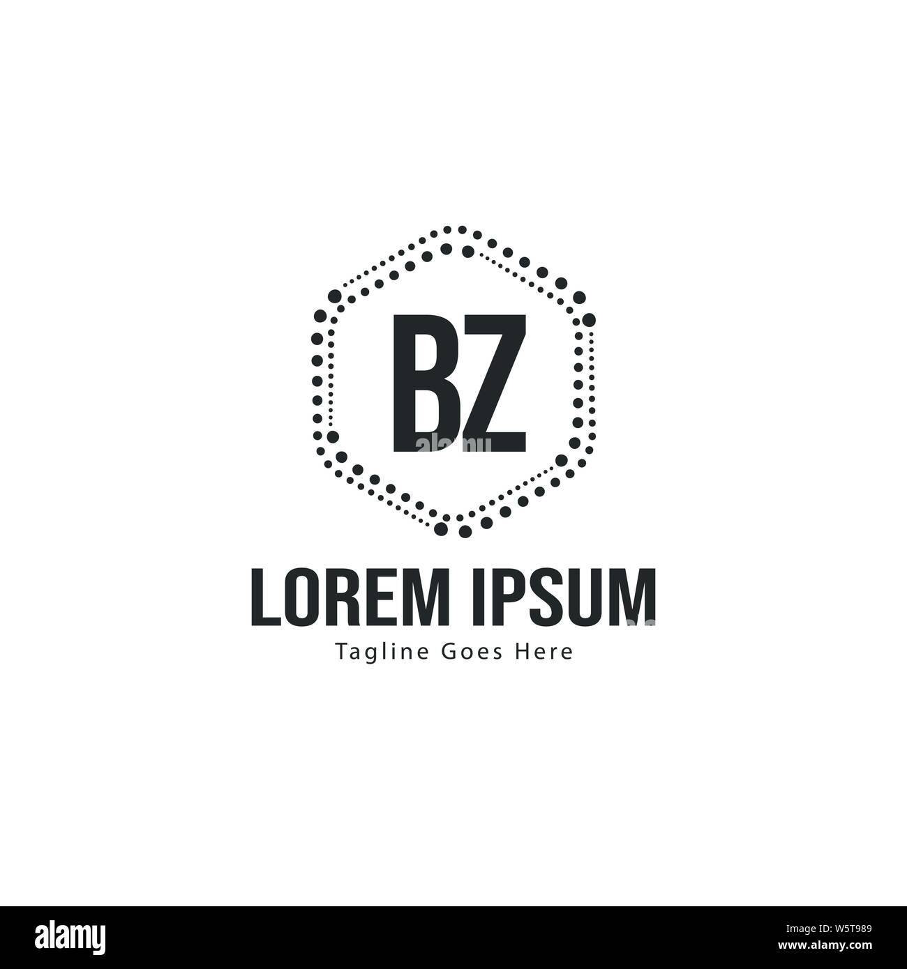 BZ Letter Logo Design. Creative Modern BZ Letters Icon Illustration ...