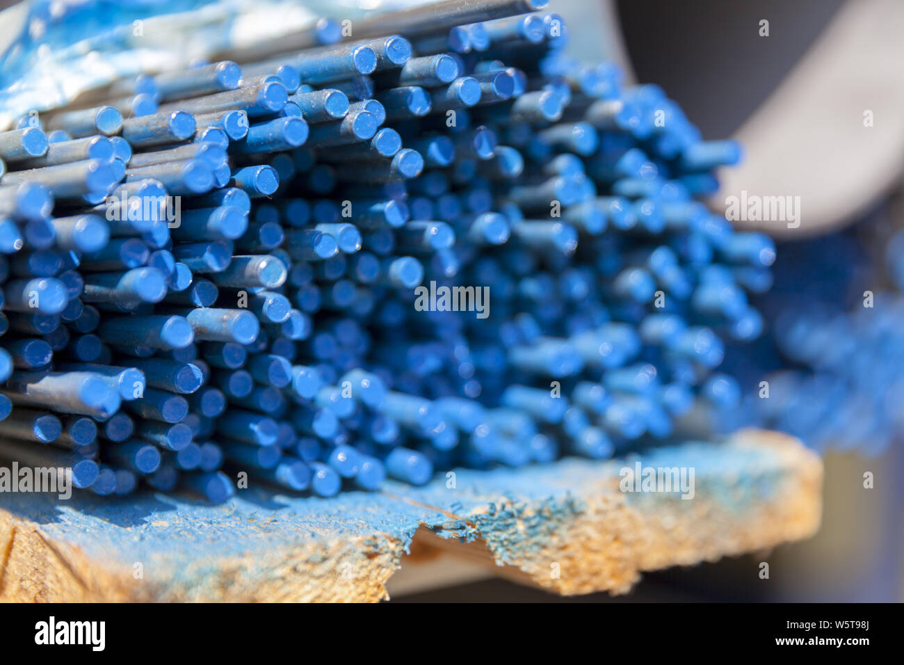steel metal bars on pile, close up Stock Photo - Alamy