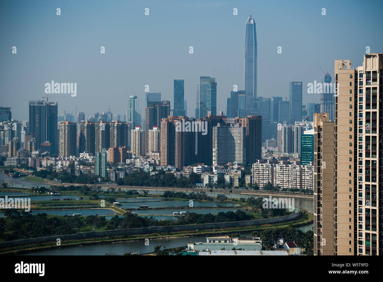 Cityscape of high-rise buildings and skyscrapers in Futian District ...