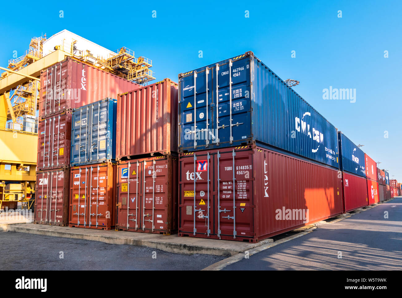 BANGKOK,THAILAND-May 19 2019 : Transportation of Container Cargo ...