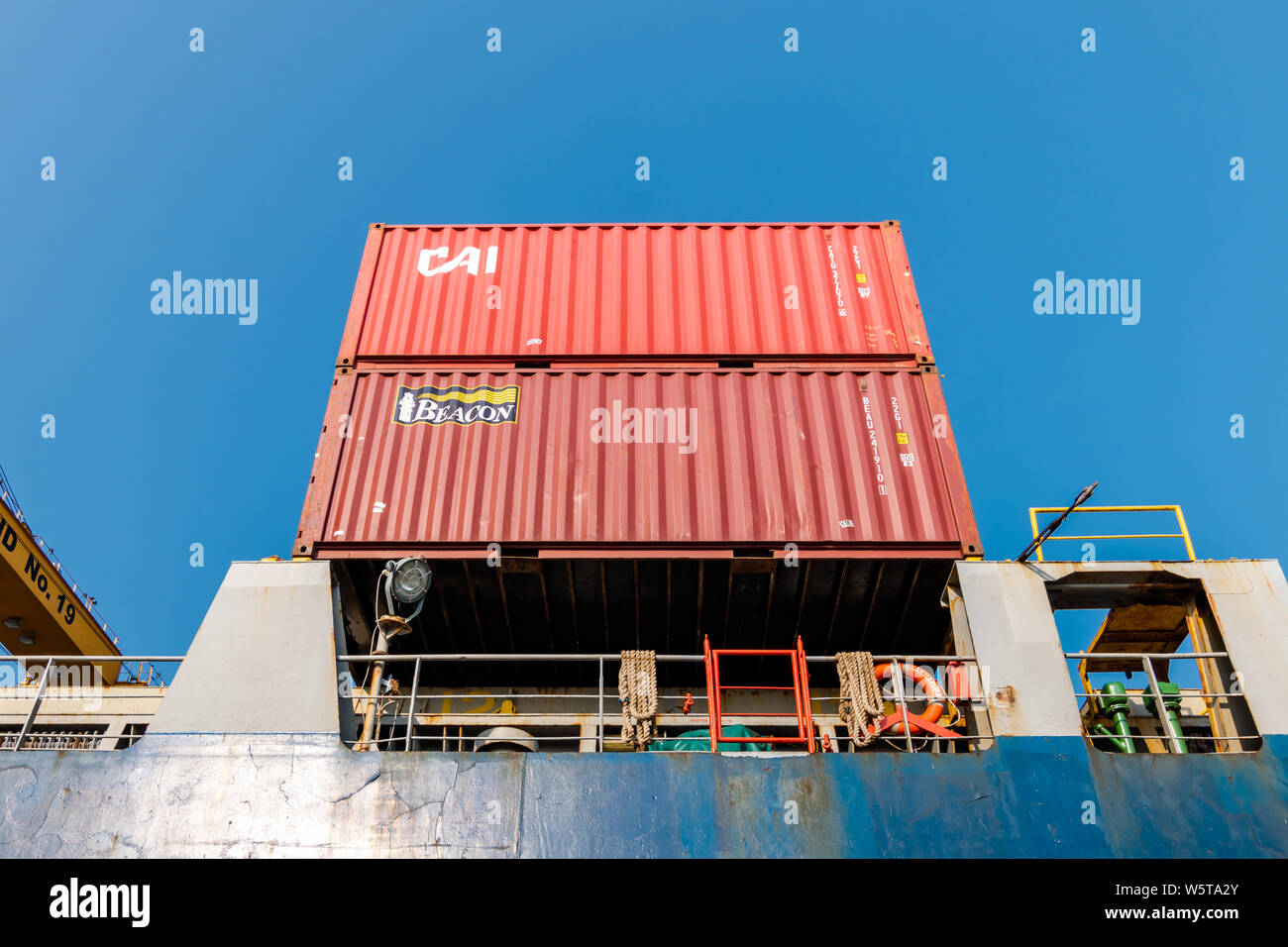 BANGKOK,THAILAND-May 19 2019 : Transportation of Container Cargo ...