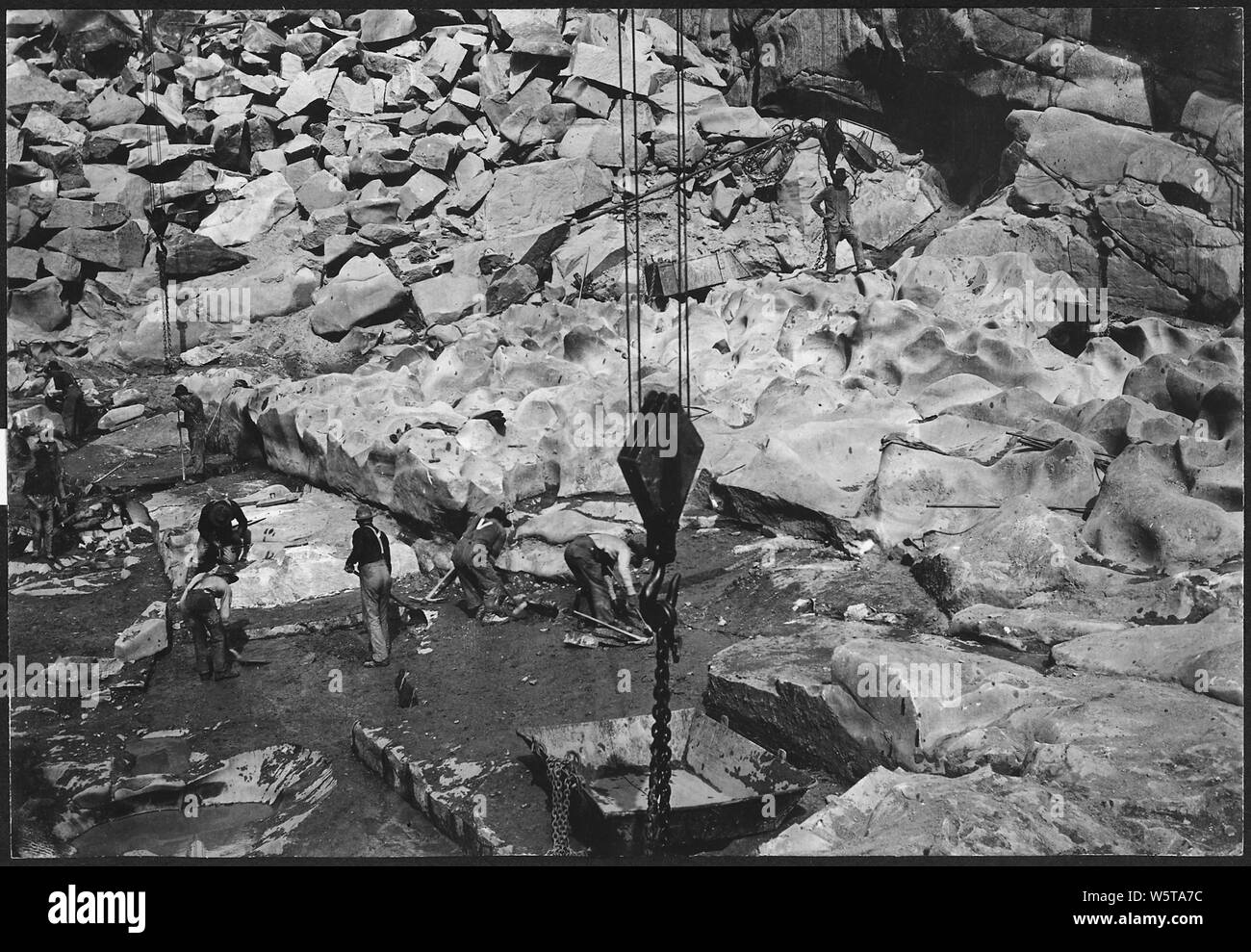 Pathfinder Dam; bedrock in foundation.; Scope and content: Photograph ...