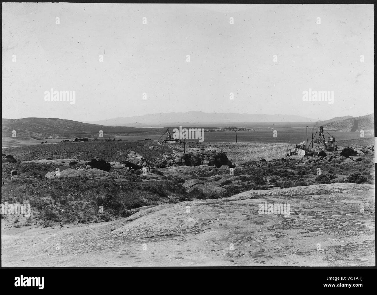 Pathfinder reservoir, dam, and site of dike at extreme left.; Scope and ...