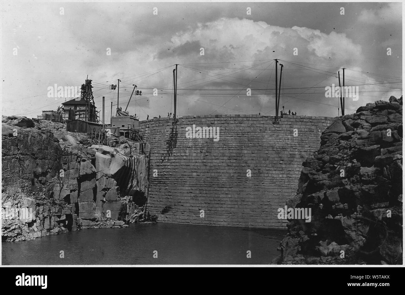 Pathfinder Dam; upper face.; Scope and content: Photograph from Volume ...