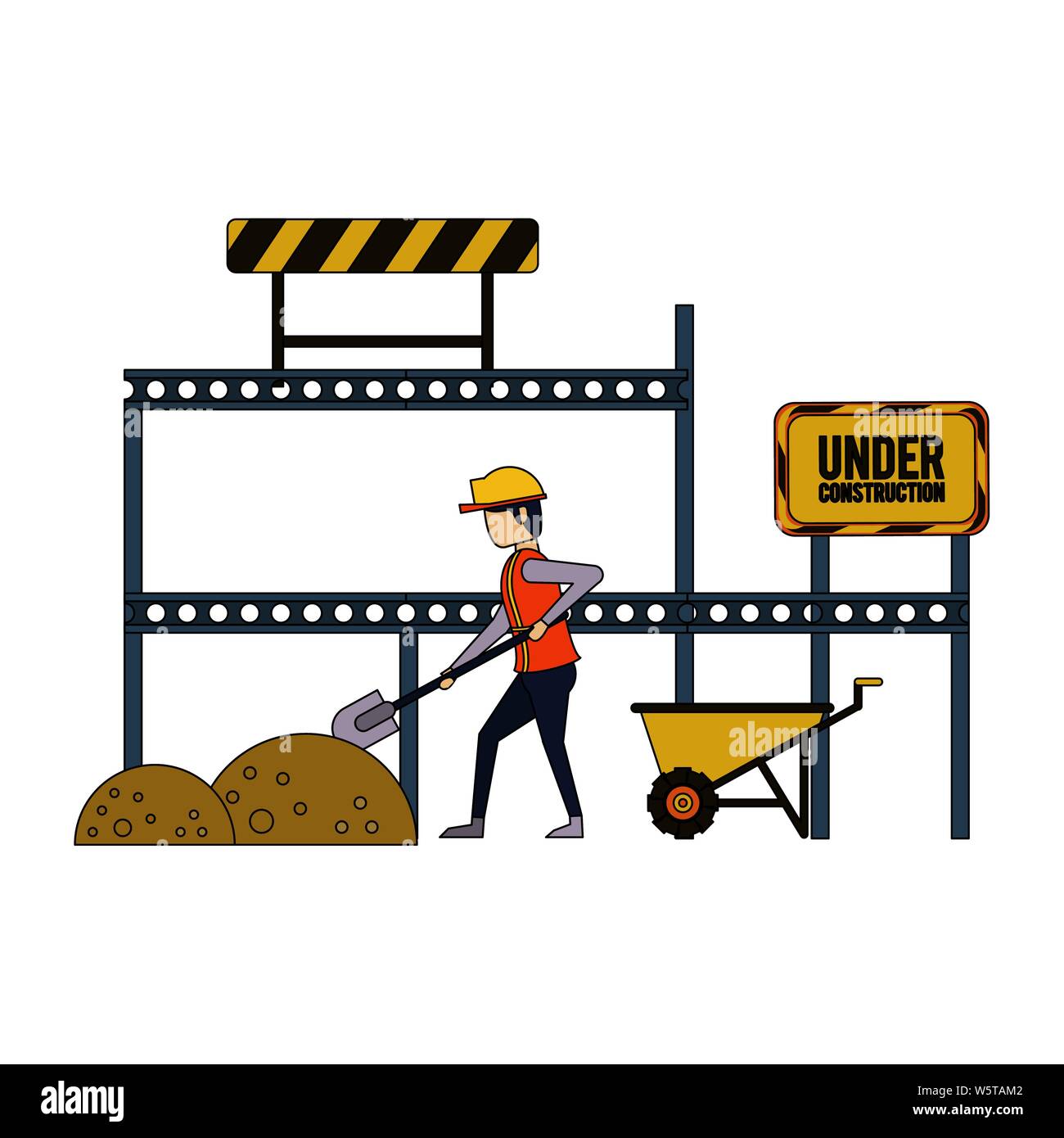 construction architectural engineering work cartoon Stock Vector Image ...