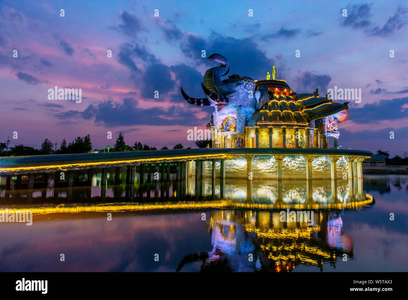 Thep Wittayakom Shrine Wat Ban Rai, the Elephant Temple, in Dan Khun ...