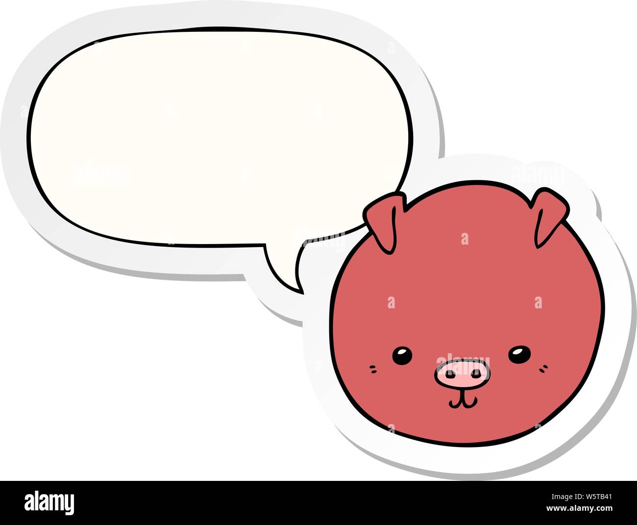Cartoon pig speech bubble Cut Out Stock Images & Pictures - Alamy